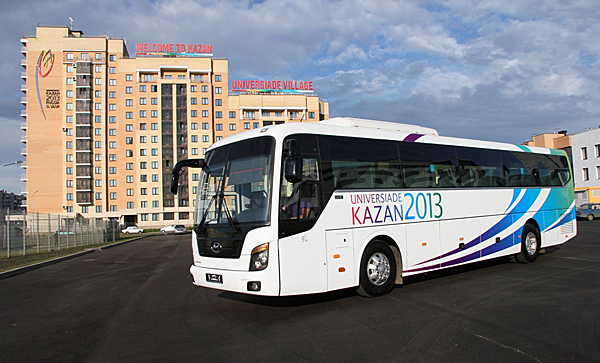 Bus Routes tested at Kazan Universiade Village - FISU